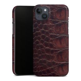 DeinDesign iPhone 14 Plus Handy Premium Case Smartphone Handyh&uuml;lle Schutzh&uuml;lle gl&auml;nzend Leather Crocodile Animal Print Premium Case