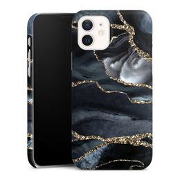 DeinDesign iPhone 12 Handy Premium Case Smartphone Handyh&uuml;lle Schutzh&uuml;lle matt Marble Trends Glitzer Premium Case