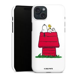 DeinDesign iPhone 15 Plus Handy Premium Case Smartphone Handyh&uuml;lle Schutzh&uuml;lle gl&auml;nzend Snoopy Peanuts Official Licensed Product Premium Case