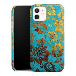 DeinDesign iPhone 12 Handy Premium Case Smartphone Handyh&uuml;lle Schutzh&uuml;lle gl&auml;nzend Flowers Vintage Ornament Premium Case