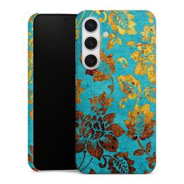 DeinDesign Galaxy S24 Handy Premium Case Smartphone Handyh&uuml;lle Schutzh&uuml;lle matt Flowers Vintage Ornament Premium Case