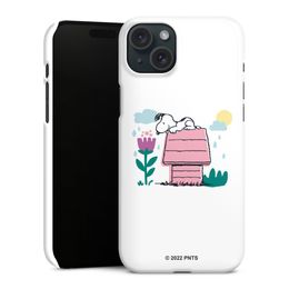 DeinDesign iPhone 15 Plus Handy Premium Case Smartphone Handyh&uuml;lle Schutzh&uuml;lle gl&auml;nzend Snoopy Dog Official Licensed Product Premium Case