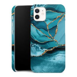 DeinDesign iPhone 12 mini Handy Premium Case Smartphone Handyh&uuml;lle Schutzh&uuml;lle matt Marble Gemstone Glitzer Premium Case