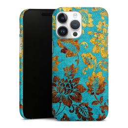 DeinDesign iPhone 14 Pro Max Handy Premium Case Smartphone Handyh&uuml;lle Schutzh&uuml;lle matt Flowers Vintage Ornament Premium Case