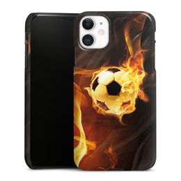 DeinDesign iPhone 11 Handy Premium Case Smartphone Handyh&uuml;lle Schutzh&uuml;lle gl&auml;nzend Ball Fire Soccer Premium Case