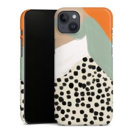 DeinDesign iPhone 14 Plus Handy Premium Case Smartphone Handyh&uuml;lle Schutzh&uuml;lle gl&auml;nzend Abstract Boho Kunst Premium Case