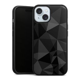 DeinDesign iPhone 15 Handy Gallery Case Handyh&uuml;lle 9H Geh&auml;rtetes Glas R&uuml;ckseite H&uuml;lle Abstract Muster Geometric Gallery Case