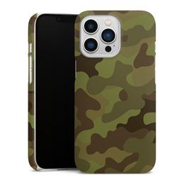 DeinDesign iPhone 13 Pro Handy Premium Case Smartphone Handyh&uuml;lle Schutzh&uuml;lle matt Camouflage Tarnmuster Army Premium Case