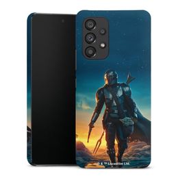 DeinDesign Galaxy A53 5G Handy Premium Case Smartphone Handyh&uuml;lle Schutzh&uuml;lle matt Sunset Star Wars The Mandalorian Premium Case