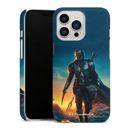 DeinDesign iPhone 13 Pro Handy Premium Case Smartphone Handyh&uuml;lle Schutzh&uuml;lle matt Star Wars The Mandalorian Sunset Premium Case