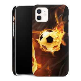 DeinDesign iPhone 12 mini Handy Premium Case Smartphone Handyh&uuml;lle Schutzh&uuml;lle matt Soccer Ball Fire Premium Case