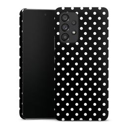 DeinDesign Galaxy A53 5G Handy Premium Case Smartphone Handyh&uuml;lle Schutzh&uuml;lle gl&auml;nzend Points Retro Polka Dots Premium Case