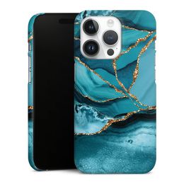 DeinDesign iPhone 14 Pro Handy Premium Case Smartphone Handyh&uuml;lle Schutzh&uuml;lle matt Marble Gemstone Glitzer Premium Case