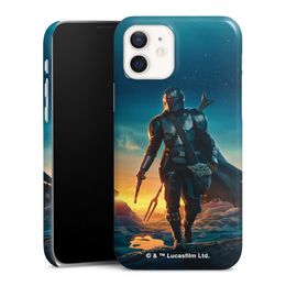 DeinDesign iPhone 12 Handy Premium Case Smartphone Handyh&uuml;lle Schutzh&uuml;lle gl&auml;nzend Star Wars The Mandalorian Sunset Premium Case