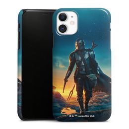 DeinDesign iPhone 11 Handy Premium Case Smartphone Handyh&uuml;lle Schutzh&uuml;lle gl&auml;nzend Sunset Star Wars The Mandalorian Premium Case