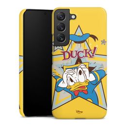 DeinDesign Galaxy S22 Handy Premium Case Smartphone Handyh&uuml;lle Schutzh&uuml;lle gl&auml;nzend Donald Duck Disney Official Licensed Product Premium Case