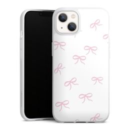 DeinDesign iPhone 13 Handy Silikon Hülle Case weiß Handyhülle Bow Schleifen Muster Silikon Case