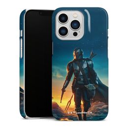 DeinDesign iPhone 13 Pro Handy Premium Case Smartphone Handyh&uuml;lle Schutzh&uuml;lle gl&auml;nzend Star Wars The Mandalorian Sunset Premium Case