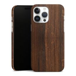 DeinDesign iPhone 14 Pro Max Handy Premium Case Smartphone Handyh&uuml;lle Schutzh&uuml;lle matt Wood Nut Tree Wooden Look Premium Case