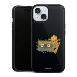 DeinDesign iPhone 15 Handy Gallery Case Handyh&uuml;lle 9H Geh&auml;rtetes Glas R&uuml;ckseite H&uuml;lle Guardians Of The Galaxy Groot Marvel Gallery Case