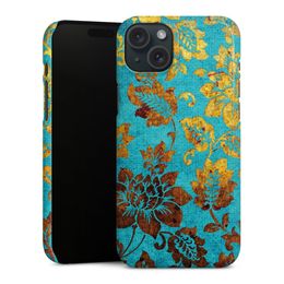 DeinDesign iPhone 15 Plus Handy Premium Case Smartphone Handyh&uuml;lle Schutzh&uuml;lle gl&auml;nzend Flowers Vintage Ornament Premium Case
