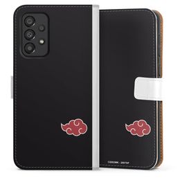 DeinDesign Galaxy A33 5G Handy Klapph&uuml;lle Handyh&uuml;lle aus Kunst Leder wei&szlig; Flip Case Akatsuki Official Licensed Product Naruto Shippuden Sideflip mit Lasche