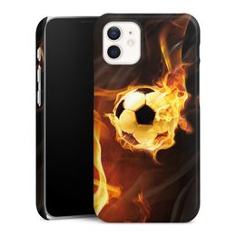 DeinDesign iPhone 12 mini Handy Premium Case Smartphone Handyh&uuml;lle Schutzh&uuml;lle gl&auml;nzend Soccer Ball Fire Premium Case