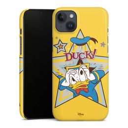DeinDesign iPhone 14 Plus Handy Premium Case Smartphone Handyh&uuml;lle Schutzh&uuml;lle gl&auml;nzend Donald Duck Disney Official Licensed Product Premium Case