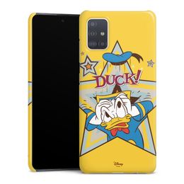 DeinDesign Galaxy A51 Handy Premium Case Smartphone Handyh&uuml;lle Schutzh&uuml;lle gl&auml;nzend Donald Duck Disney Official Licensed Product Premium Case