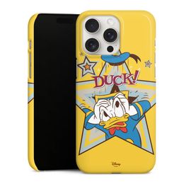 DeinDesign iPhone 15 Pro Max Handy Premium Case Smartphone Handyh&uuml;lle Schutzh&uuml;lle gl&auml;nzend Donald Duck Disney Official Licensed Product Premium Case