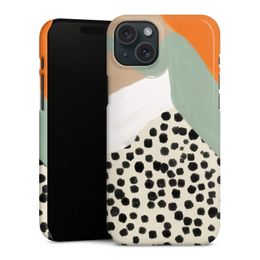 DeinDesign iPhone 15 Plus Handy Premium Case Smartphone Handyh&uuml;lle Schutzh&uuml;lle gl&auml;nzend Abstract Boho Kunst Premium Case