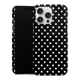 DeinDesign iPhone 15 Pro Max Handy Premium Case Smartphone Handyh&uuml;lle Schutzh&uuml;lle gl&auml;nzend Retro Points Polka Dots Premium Case
