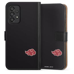 DeinDesign Galaxy A33 5G Handy Klapph&uuml;lle Handyh&uuml;lle aus Kunst Leder schwarz Flip Case Akatsuki Official Licensed Product Naruto Shippuden Sideflip mit langer 