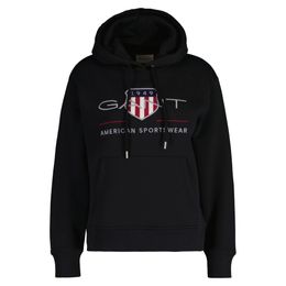 Gant Sweatshirt Damen Gr&ouml;&szlig;e XS grau / dunkelrot / schwarz / wei&szlig;