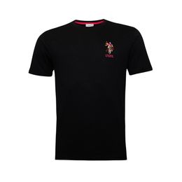 U.S. Polo Assn. T-Shirt Herren Gr&ouml;&szlig;e M blutrot / schwarz / naturwei&szlig;
