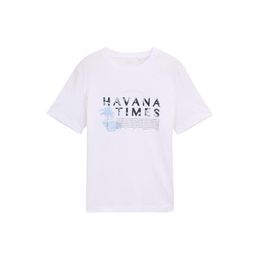 Tom Tailor T-Shirt Herren Größe M blau / navy / weiß