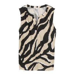 Tom Tailor Blusentop Damen Größe S sand / schwarz / weiß