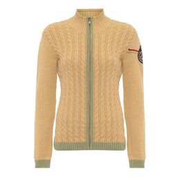 Jacey Quinn Strickjacke Damen Gr&ouml;&szlig;e XS beige / navy / khaki / dunkelrot
