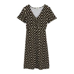 Tom Tailor Kleid Damen Größe 38 beige / braun / schwarz