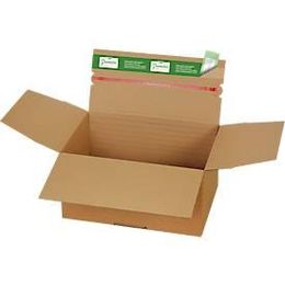 Versandkartons Grünmarie®, 234 x 169 x 60-125 mm, Format A5/höhenvariabel, Automatikboden, bis 20 kg, 100 % recycelbar, FSC®-Wellpappe, braun, 25 St.