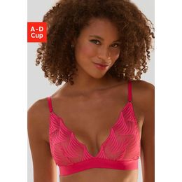 Lascana Bralette 'Marla' pink Gr. 70 Cup B für Damen. Mit Spitze. Ohne Bügel