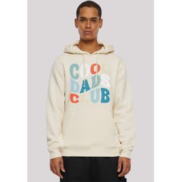 Kapuzenpullover F4NT4STIC "Cool Dads Club Trendiges Vatertagsmotiv f&uuml;r V&auml;ter", Herren, Gr. L, wei&szlig; (sandwei&szlig;), Obermaterial: 65% Baumwolle, 35% Polyester, slim fit, Pullover Kapuzenpullover, Premium Qualit&auml;t