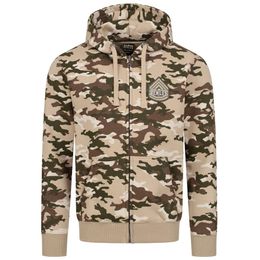 BEN LEE Benlee Athletic Zip-Up Hoodie 'Frasen' male Brown size 3XL