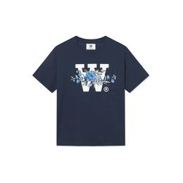 Wood Wood T-Shirt 'WWAce' Herren Größe XL beige / nachtblau / hellblau / weiß