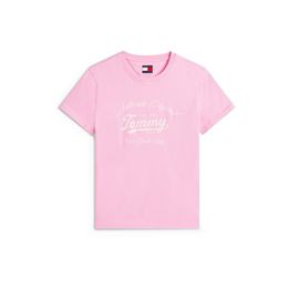 Tommy Jeans T-Shirt 'ESSENTIAL' Damen Größe XXXL rosa / weiß