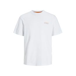 Jack & Jones Plus Jack & Jones Plus T-Shirt 'JJSUMMER VIBES' Herren Gr&ouml;&szlig;e XXL opal / orange / wei&szlig;