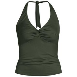 LANDS' END Neckholder-Tankinitop, Damen,  Gr&uuml;n, Nylon-Mischung, by Lands' End
