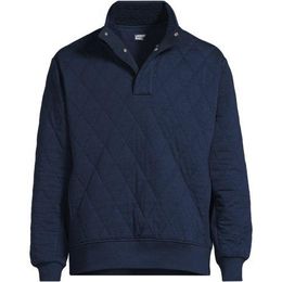 LANDS' END Gesteppter Pullover mit Stehkragen, Herren,  Blau, by Lands' End