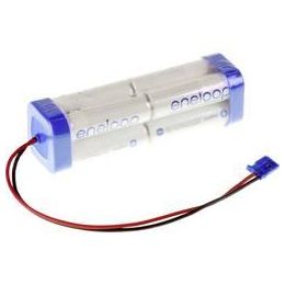 Panasonic eneloop Doppelw&uuml;rfel F2x2x2 Futaba Akkupack 8x Mignon (AA) Kabel, Stecker NiMH 9.6 V 1900 mAh