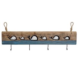 Wandgarderobe DKD Home Decor Antiker Finish Metall Holz (85 x 4 x 33 cm)